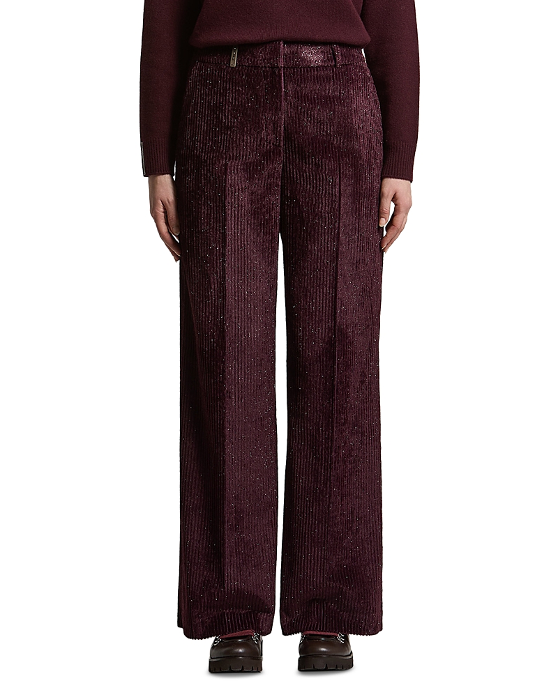 PESERICO Peserico Wet Effect Corduroy Palazzo Pants